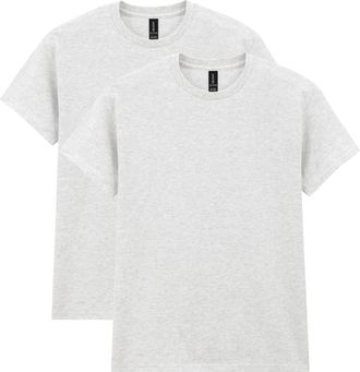 Gildan Unisex-Erwachsene T-Shirt aus Schwerer Baumwolle, Stil G5000, Multipack Hemd, Aschgrau (2er-Pack), L