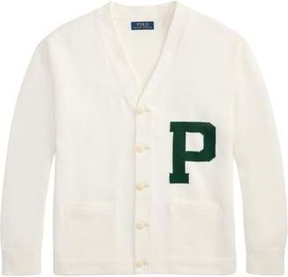Polo Ralph Lauren Cardigan &agrave; logo en maille de coton