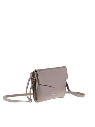 Pierre Cardin Sac &agrave; bandouli&egrave;re pour femme en cuir v&eacute;ritable Made in Italy 26 x 18 x 4 cm 1994, taupe, Taille unique