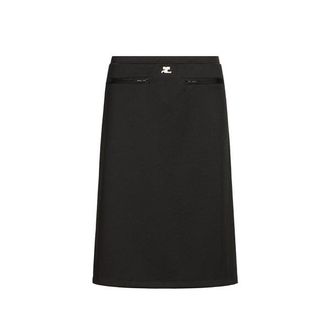 Courr&egrave;ges Jupe courte droite