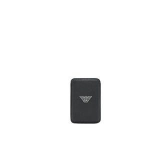 Emporio Armani ASV Regenerated Saffiano Magnetischer Kartenhalter - - Accessories - Herren - Schwarzk - ONE SIZE