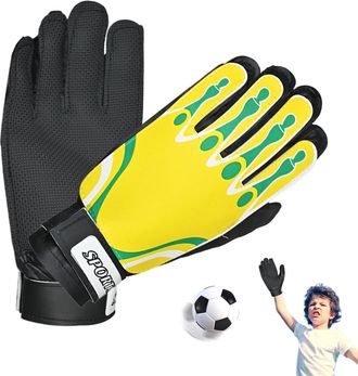 Generic Torwarthandschuhe | Fu&szlig;ballhandschuhe f&uuml;r Jugendliche | Fu&szlig;ballhandschuhe f&uuml;r Jugendliche | Wetterfeste Fu&szlig;ballausr&uuml;stung f&uuml;r die Matches Professional