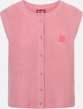 Derbe Derbe Strickpullover Basic Strick Vest Damen Rosa Weste