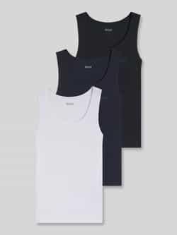 HUGO BOSS Slim Fit Tanktop aus reiner Baumwolle im 3er-Pack