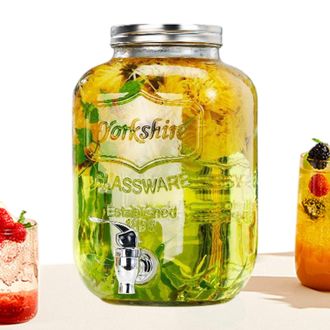 Generico Getr&auml;nkespender f&uuml;r Partys, transparent, wasserdicht, Spender mit Deckel, f&uuml;r Limonade, Champagner, Grill, Picknick, Terrasse, Geburtstag, Weihnachten