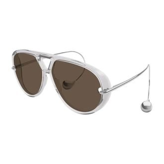 Bottega Veneta Femme, Accessoires, Gris, Taille: 63 MM Lunettes de soleil Aviateur Drop