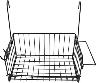 Angoily Hängekorb aus Kohlenstoffstahl Badezimmer Duschkorb Multifunktionaler Aufbewahrungskorb für Kleinigkeiten Nagelfreies Wandregal Feuchtigkeitsbeständig