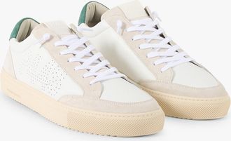 P448 Baskets Soho bicolores en cuir