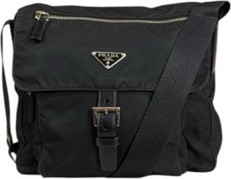 Prada unisex, Pre-owned, Noir, Taille: ONE Size Sac bandouli&egrave;re vintage en nylon Pre-owned