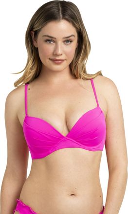 Smart & Sexy Damen Swim Secret Convertible Push-up Bademode Geheime Linie Bikinioberteil, Fuchia Sizzle, 75D