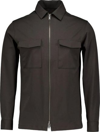 Genti Homme, Vestes, Vert, Taille: XL Oaks Shirt Jacket Zip