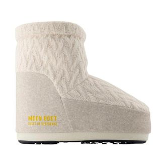 Moon Boot Icon Low No Lace Knit Boots - - Shoes - Damen - Wei&szlig; - 36 EU