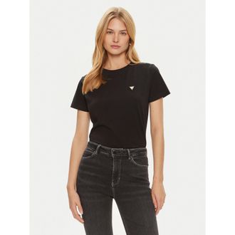 Guess T-Shirt V4YI09 J1314 Schwarz Regular Fit