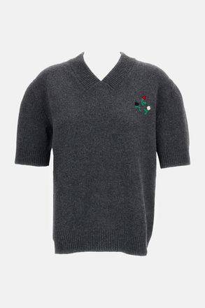 Marni Strick-t-shirt Mit V-ausschnitt
