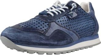 Cetti Confortable Y Elegante Baskets Homme 848 Cuir PERFORADA Bleu Talla 43