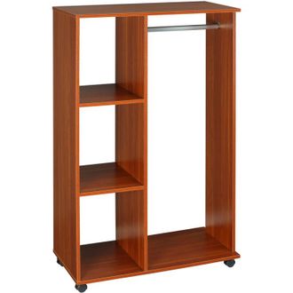 HOMCOM Armoire penderie Armoire de Rangement Mobile Panneaux de Particules Coloris Noyer-Noyer