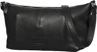 Burkely Soft Skylar Sling Bag - Sac Bandoulière Femme en Cuir Noir - Design Minimaliste et Courbé - Sac Élégant du Quotidien