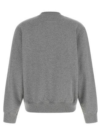 Maison Margiela Logo-Print Cotton Sweatshirt - Gray