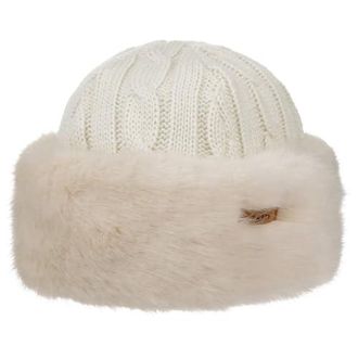 Barts Bonnet Cable Knit Faux Fur Bonnet en Tricot (Taille Unique - Blanc)
