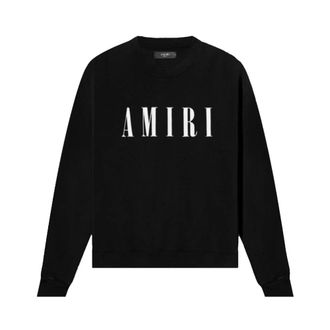 Amiri Homme, Sweatshirts et sweats &agrave; capuche, Noir, Taille: XL Logo de Base Col Rond Noir