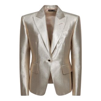 Tom Ford Einreihiger Blazer mit steigendem Revers - - Jackets - Damen - Gelb - M