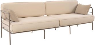 Selsey Preggel - Garten-Sofa 3-Sitzer, wasserabweisend, beige/beiges Gestell - Selsey