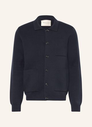 GANT Strick-Overshirt blau