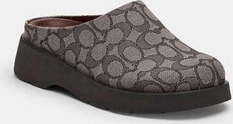 Coach Link Mule Aus Signature-Jacquard