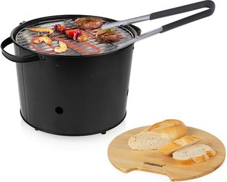 Princess Hybrid Grill & Grillzange Elektro- oder Holzkohlegrill, &Oslash;32cm, 1400W