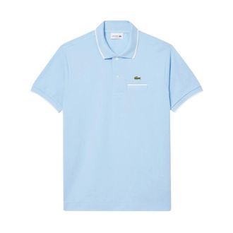 Lacoste Homme, Tops, Bleu, Taille: 2XL Polo Bleu Clair Coupe Classique