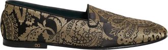 Dolce & Gabbana Homme, Chaussures, Multicolore, Taille: 44 EU Mocassins Slip-On en Cuir Jacquard