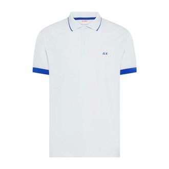 Sun 68 Homme, Tops, Blanc, Taille: 2XL Polo Small Stripe Fluo S/S