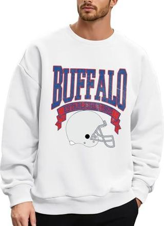 Generic 2026 Chandail à manches longues et col rond pour homme - Thème de la saison de football - Décontracté - Confortable - Doux et chaud - Vêtements de spo