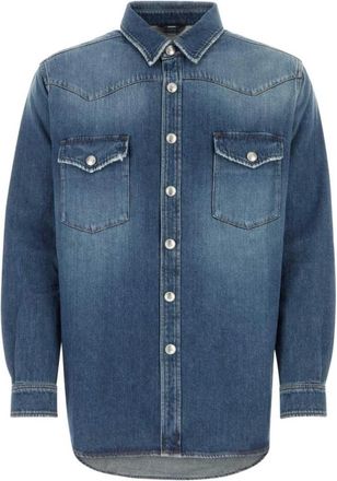 Burberry Homme, Chemises, Bleu, Taille: M Chemise Western en jean
