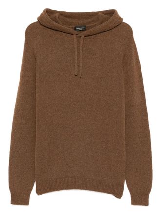 Roberto Collina knitted hoodie - Marron