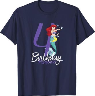 Disney Little Mermaid Ariel 4th Birthday Princess T-Shirt