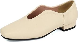 Generic Ballerines plates tendance &agrave; bout carr&eacute; et coupe en V pour femme - Semelle souple et confortable - L&eacute;g&egrave;res - &Agrave; enfiler - Pour le travail et les affair