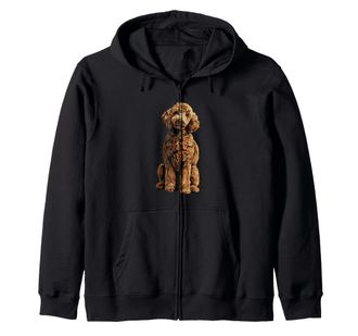 Whyitsme Design Roter Pudelhund Illustration Kapuzenjacke