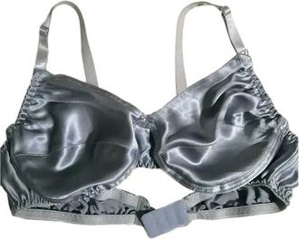 Generic CHJAN - Soutien-gorge en satin pour femmes et filles, sous-v&ecirc;tements ultra fins &agrave; une seule couche, sans couture, couleur unie, grand soutien-gorge en