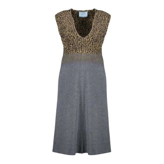 Prada Damen, Kleider, Grau, SGr&ouml;&szlig;e