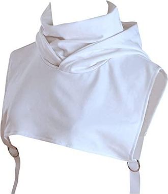 Generic Pull &agrave; col rond d&eacute;tachable avec faux col demi-&eacute;lastique &agrave; la taille col de chemise col de pull amovible, blanc, Taille unique