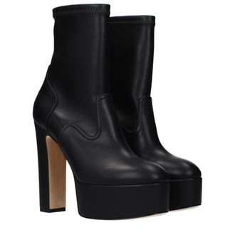 Casadei Womens Black Leather Ankle Boots