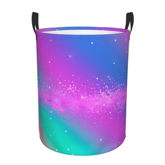 Generic Regenbogenelemente Aufbewahrungskorb Rund Korb Aufbewahrung Mit Henkel W&auml;scheeimer F&uuml;r Lagerung W&auml;schekammer Waschk&uuml;che