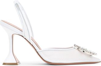 Amina Muaddi Mules - Blanc