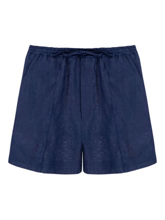 Sleeper short en lin - Bleu