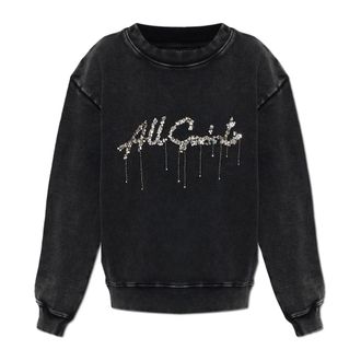 AllSaints Damen, Sweatshirts & Hoodies, Schwarzk, LGr&ouml;&szlig;e
