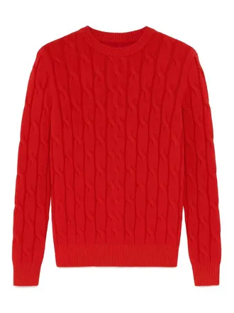 Jacob Cohen Pull Col Rond - Rouge