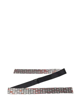 Bulgari foulard en soie &agrave; motif g&eacute;om&eacute;trique - Noir