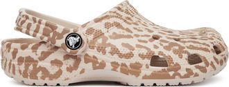 Crocs Pantoletten Crocs Classic Pop Animal Clogs 214153 Beige