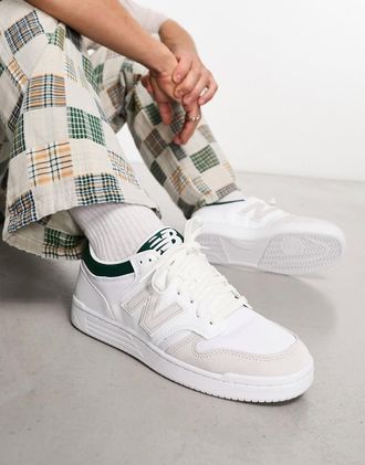 New Balance 480 - Sneaker in Wei&szlig; und Gr&uuml;n